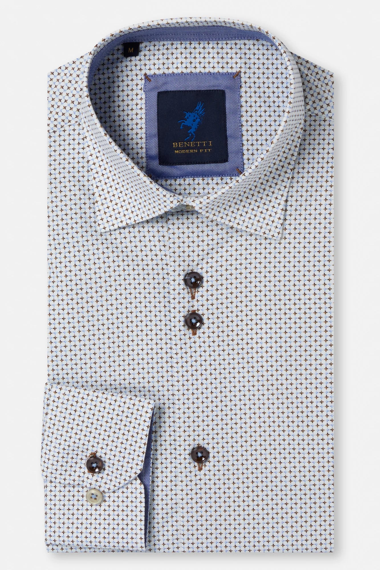 Benetti Kevin Shirt - Mens Long Sleeved Cotton Shirt | Standun