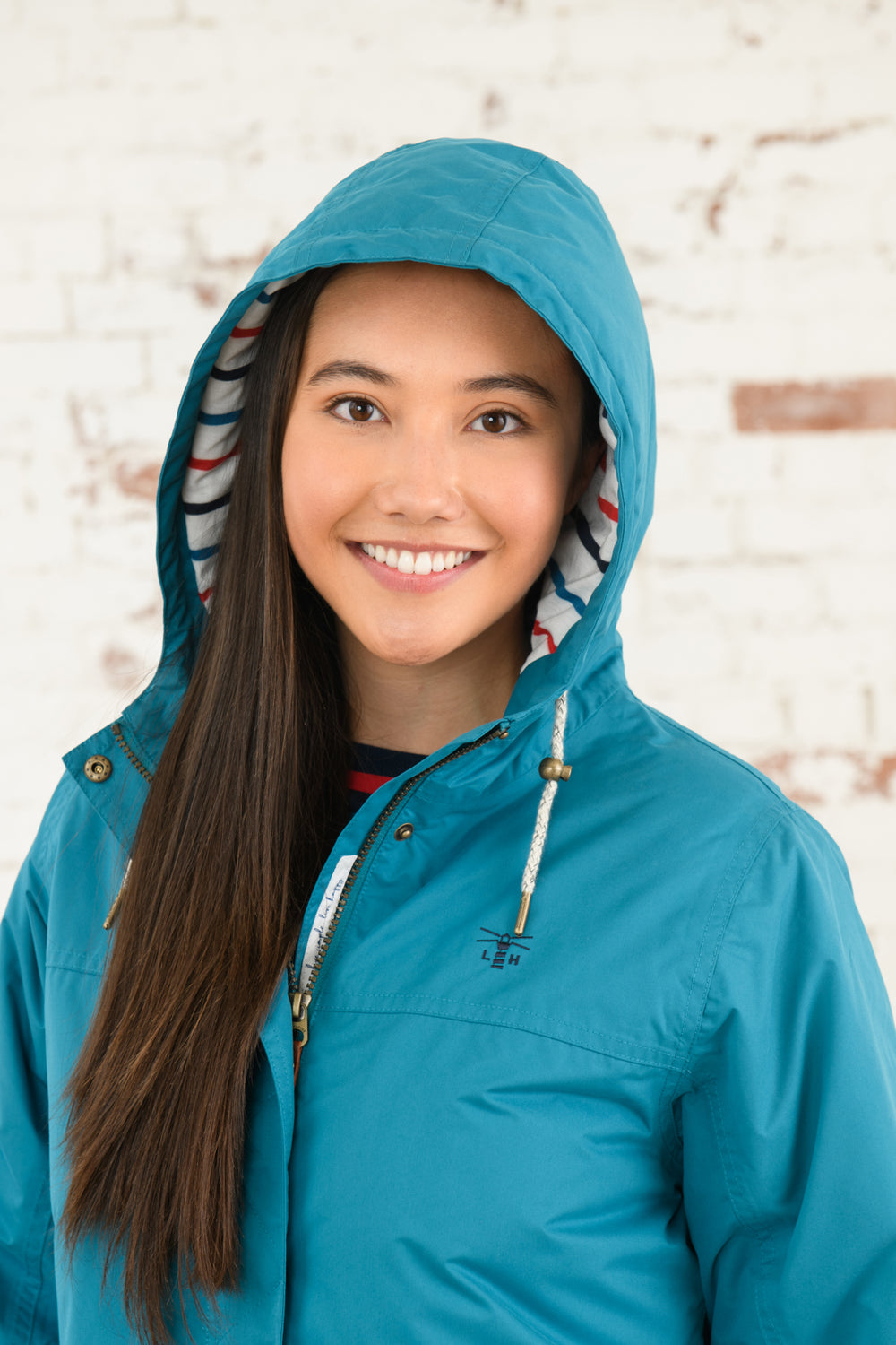 Lighthouse Eva Long Waterproof Coat Peacock